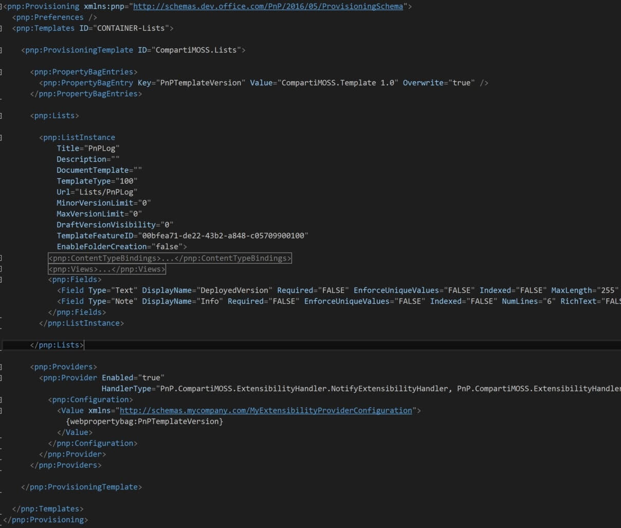Custom Extensibility Handlers for PnP Provisioning Framework